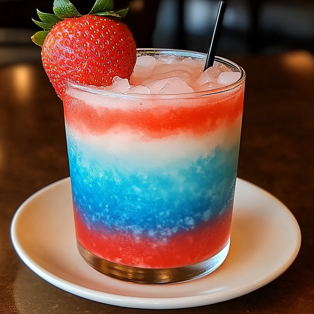 Refreshing Patron Strawberry Blue Hawaiian Cocktail