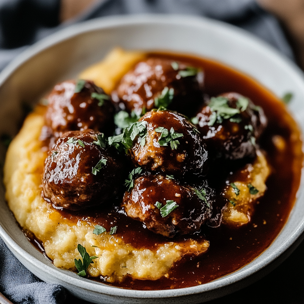 Red Wine Braised Meatballs