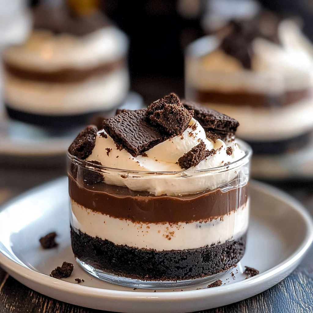 Mini Chocolate Mousse Oreo Cups