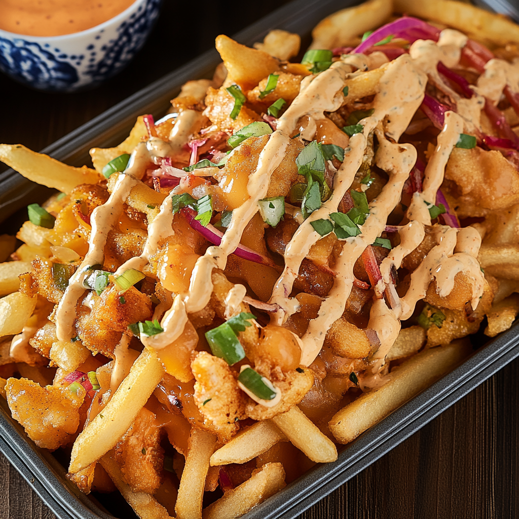 Hot Honey Chicken Loaded Fries
