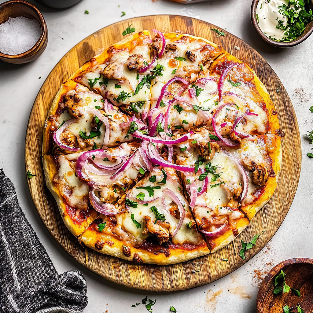 Grilled BBQ Chicken Pizza