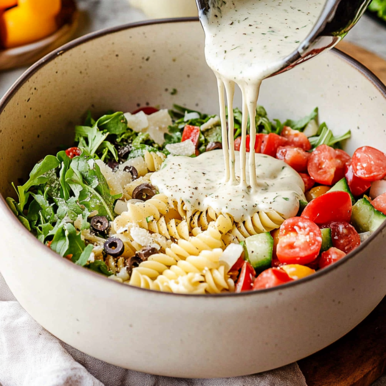 Spring Pasta Salad with Italian Dressing